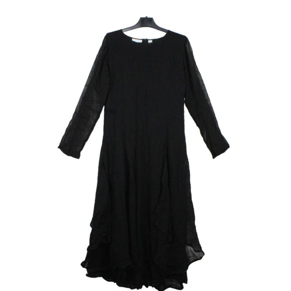 Lew Magram | Dresses | Lew Magram Collection Black Rayon Long Sleeves ...